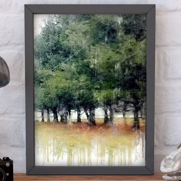 Undefined | Art | Framed Watercolor Forest Wall Art | Poshmark